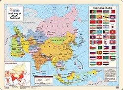 MORAN WALL MAP – ASIA PHYSICAL AND POLITICAL - Moran (E.A.) Publishers ...